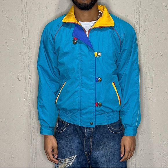 Jackets & Coats | Charles Klein Blue Multi Colored Jacket | Poshmark